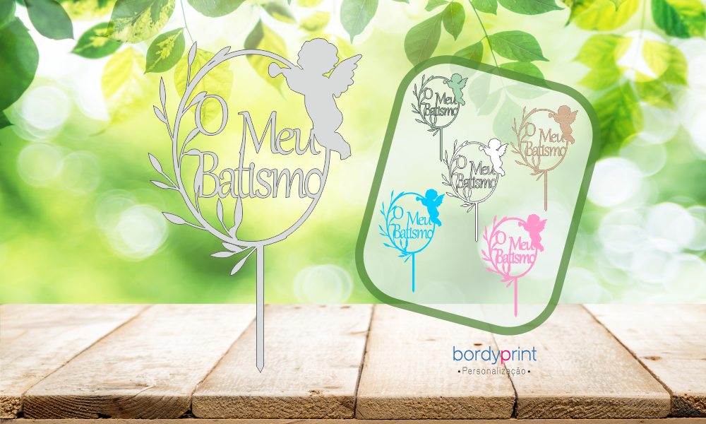 topo de Bolo Batismo Mod 2 - Bordyprint